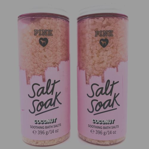 x2 NEW VICTORIAS SECRET PINK SALT SOAK Coconut Soothing bath salts 396 ...