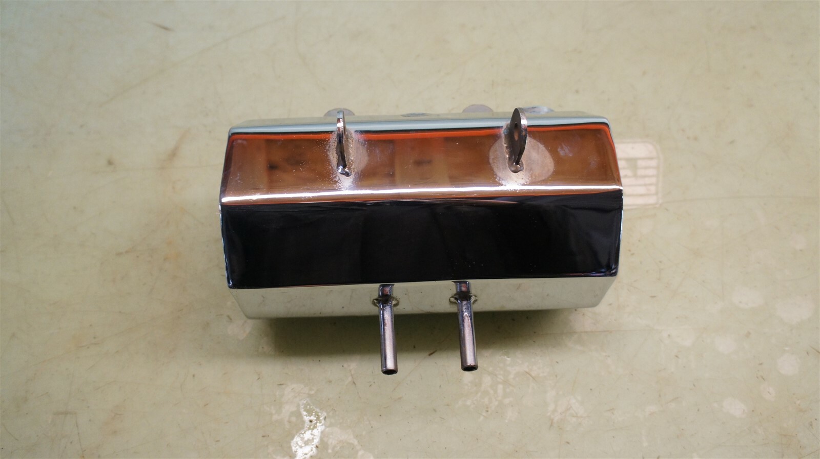 Harley Chopper Triumph British BSA Oil Tank Bag Chopper Hex Chrome NOS ...