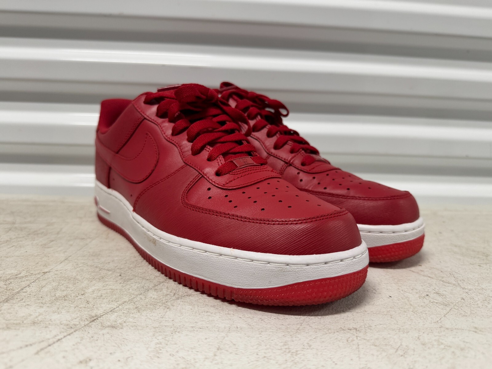 Af1 Red Nike Air Force 1 '07 Varsity Red Leather Sneakers 315122-606 ...