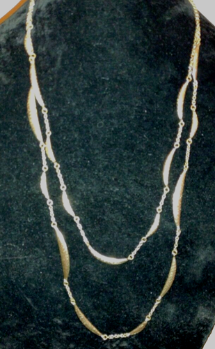 NWT Studio Select 15" Hammered Gold Tone two tier Necklace Retails for ...