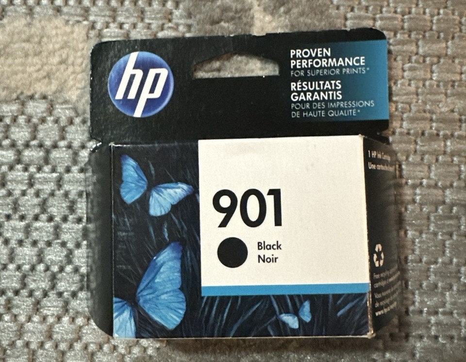 Genuine HP 901 BLACK Ink Cartridge Sealed sep 2024 | eBay