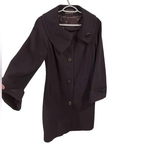 Reiss Foldover Collar Deep Purple Pea Coat Size Small | eBay