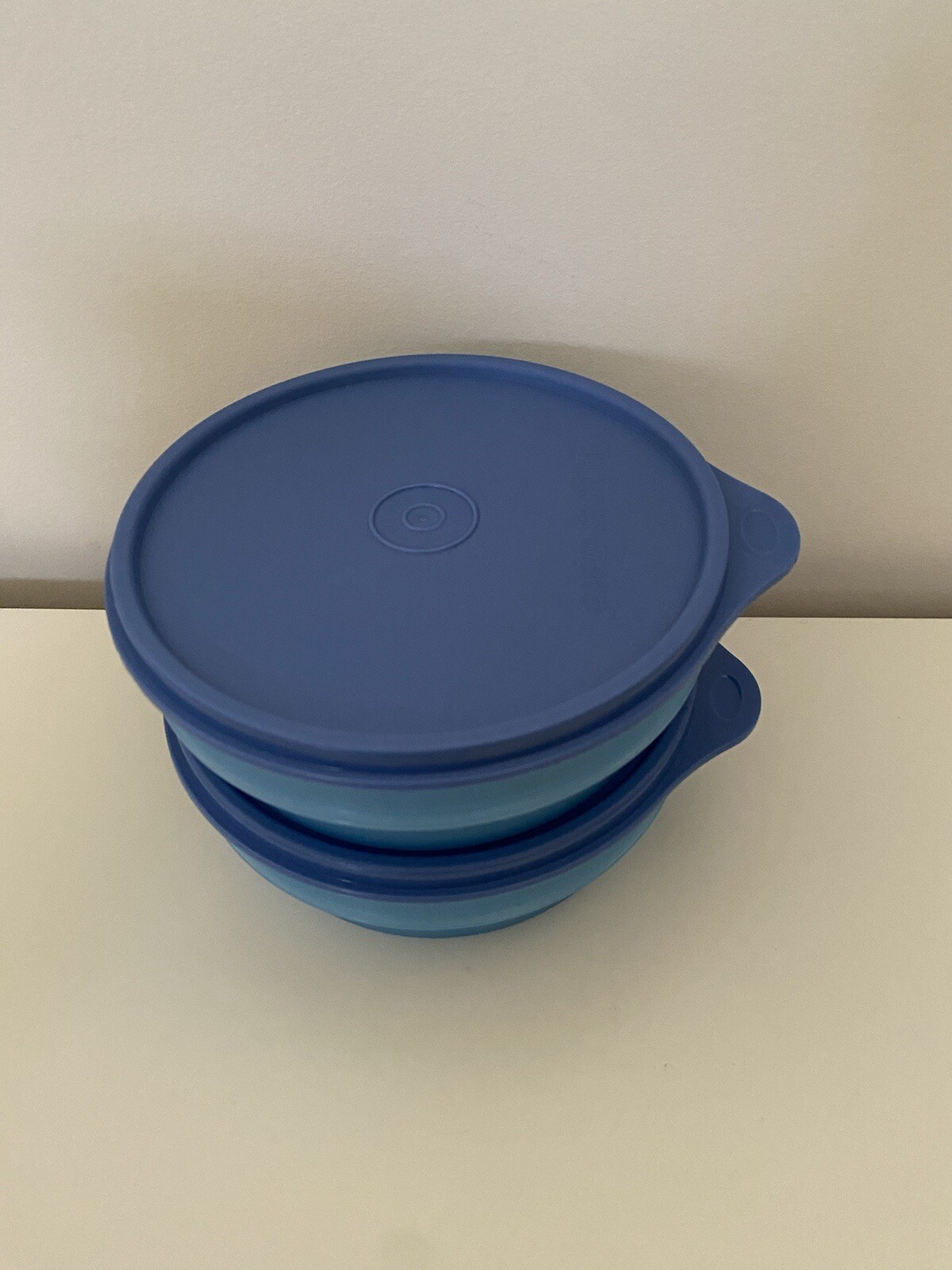 Tupperware 500ml Blue Stackable Bowls Containers Set Of 2 | eBay