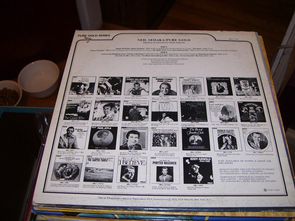 NEIL SEDAKA-PURE GOLD-LP-NM-RCA DYNAFLEX-STAIRWAY TO HEAVEN-RUN SAMSON ...