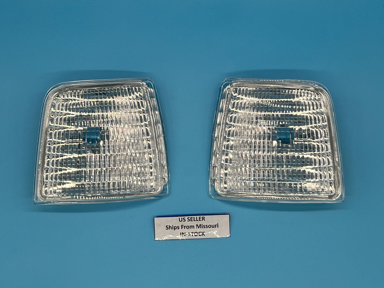 PAIR CORNER PARK SIGNAL LIGHT LENSES SET CLEAR FOR FORD F150 F250 F350 ...