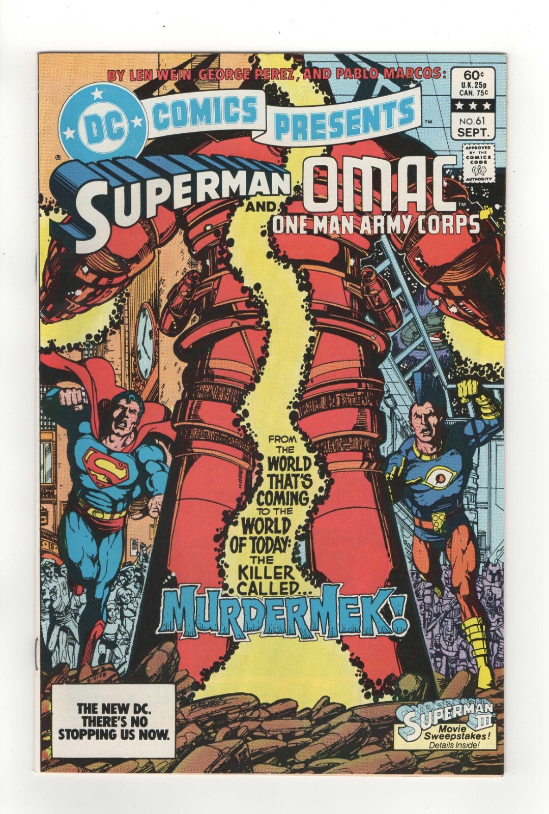 DC Comics Presents #61 Sep 1983 Superman & OMAC Cover Artist George ...