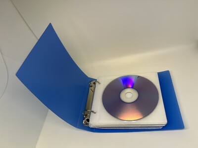 2 PCS NEW Two Metal Ring Binder CD DVD Album,Blue, White Double Sleeve ...