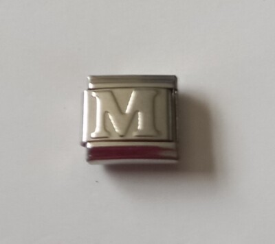 Letter M Initial Italian Charm 9mm For Bracelet Stainless Steel | eBay UK