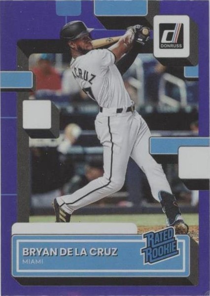 2022 Panini Donruss - Rated Rookie Holo Purple #53 Bryan De La Cruz (RC ...