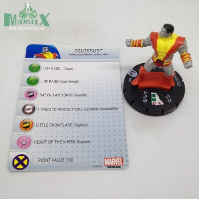 Heroclix Wolverine and the X-Men set Colossus #002 Common figure w/card ...