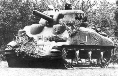 WW2 Picture Photo US D-day M4 Sherman Inflatable dummy tank 5147 | eBay
