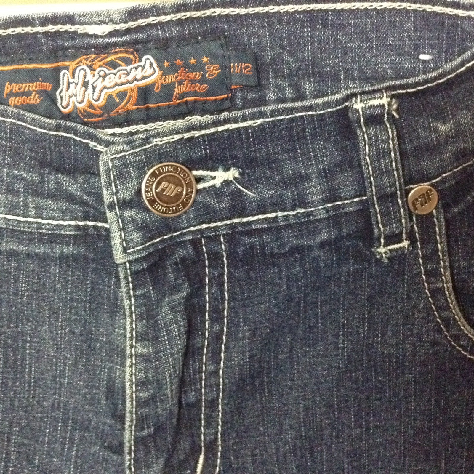 FNF Womens 11/12 Jeans Allstate Championship Logo Patches On Front And ...