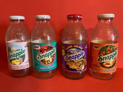 4 VINTAGE 1993,95 SNAPPLE 16OZ GLASS BOTTLES (FF) | eBay