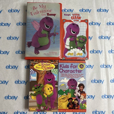 Barney VHS Lot 4 Good Clean Fun, Oh Brother! She’s My Sister, Kids For ...