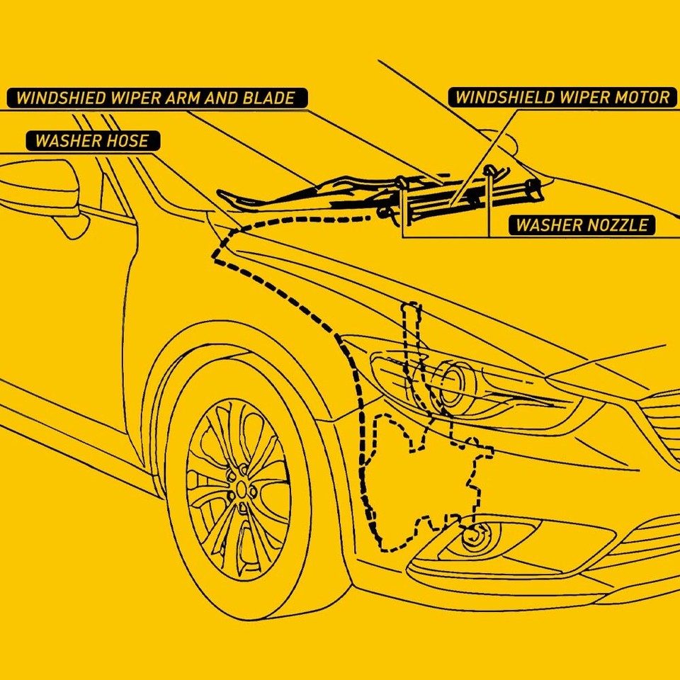 Universal Car Windshield Wiper Washer Squirter Nozzle Spray Jet Kit Fluid Hose T | eBay
