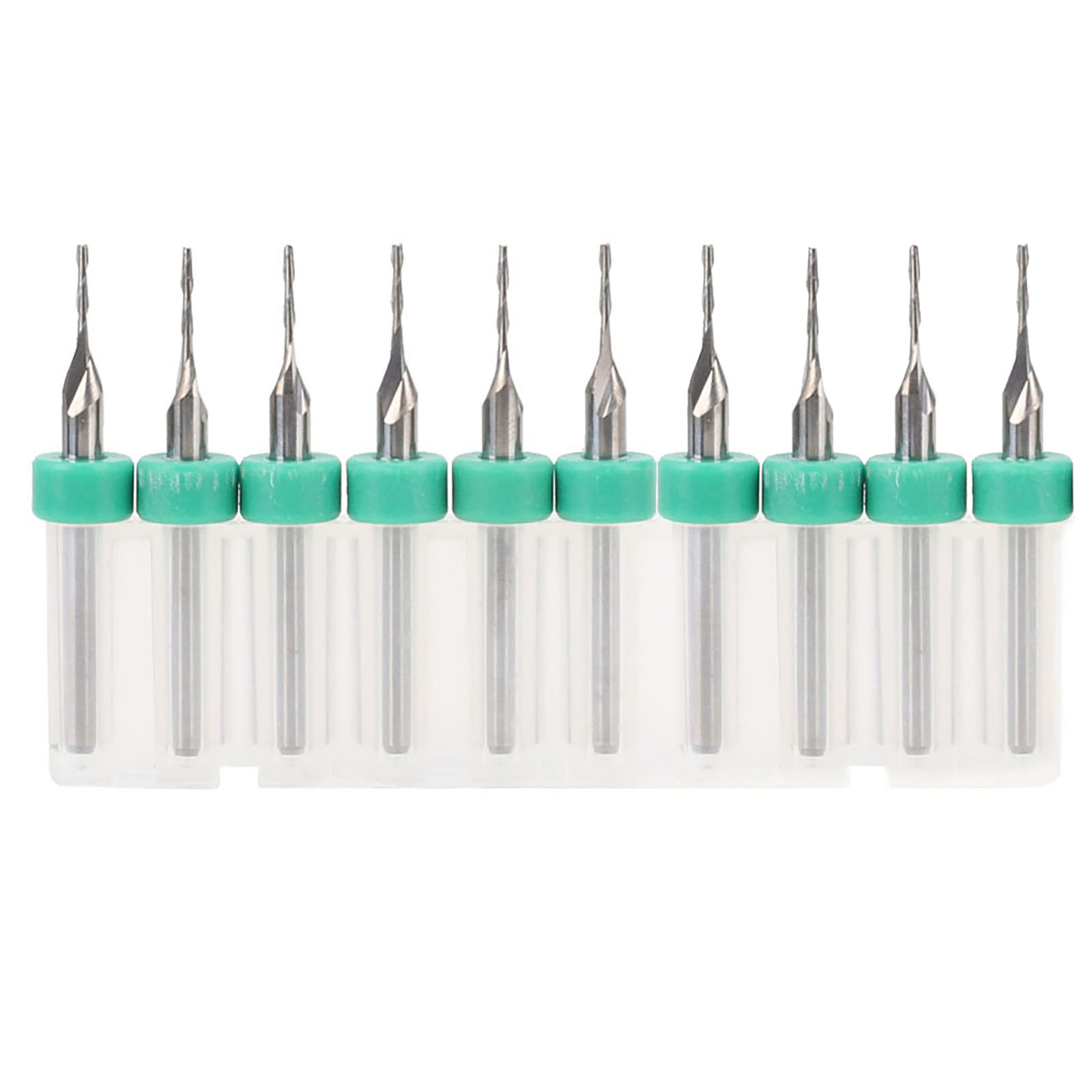 10pcs/set 2 Flutes Carbide Milling Cutter Tungsten Steel CNC End Mill 2 ...