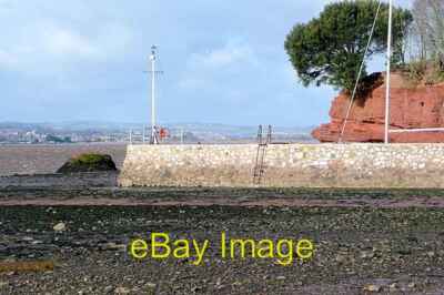 Photo 6x4 Lympstone jetty At low tide, the stone jetty stands proud of ...