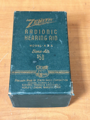 Zenith Model A3A ~ Radionic Vacuum Tube Hearing Aid *BOX ONLY* ~ FREE ...
