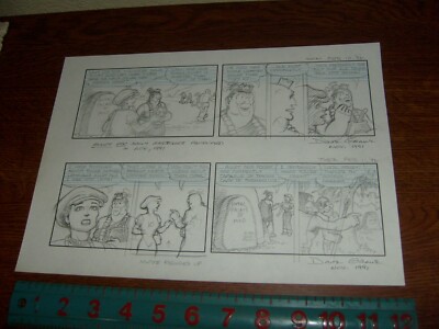ALLEY OOP ORIGINAL STRIP ART, DAVE GRAUE PENCIL SKETCHES / ROUGHS ...