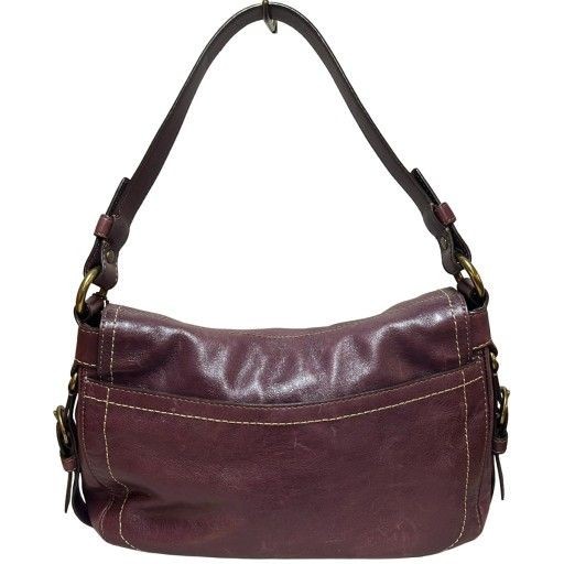COACH Shoulder bag Purple Leather Legacy Double Pocket Women From Japan ...