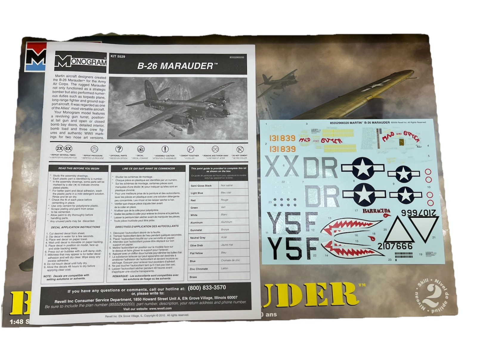 Monogram 1:48 scale B-26 Marauder model kit # 5529. NEW | eBay