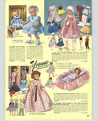 1960 PAPER AD Doll Yvonne Baby Walking Teenager Yvette Madeline Burpee ...