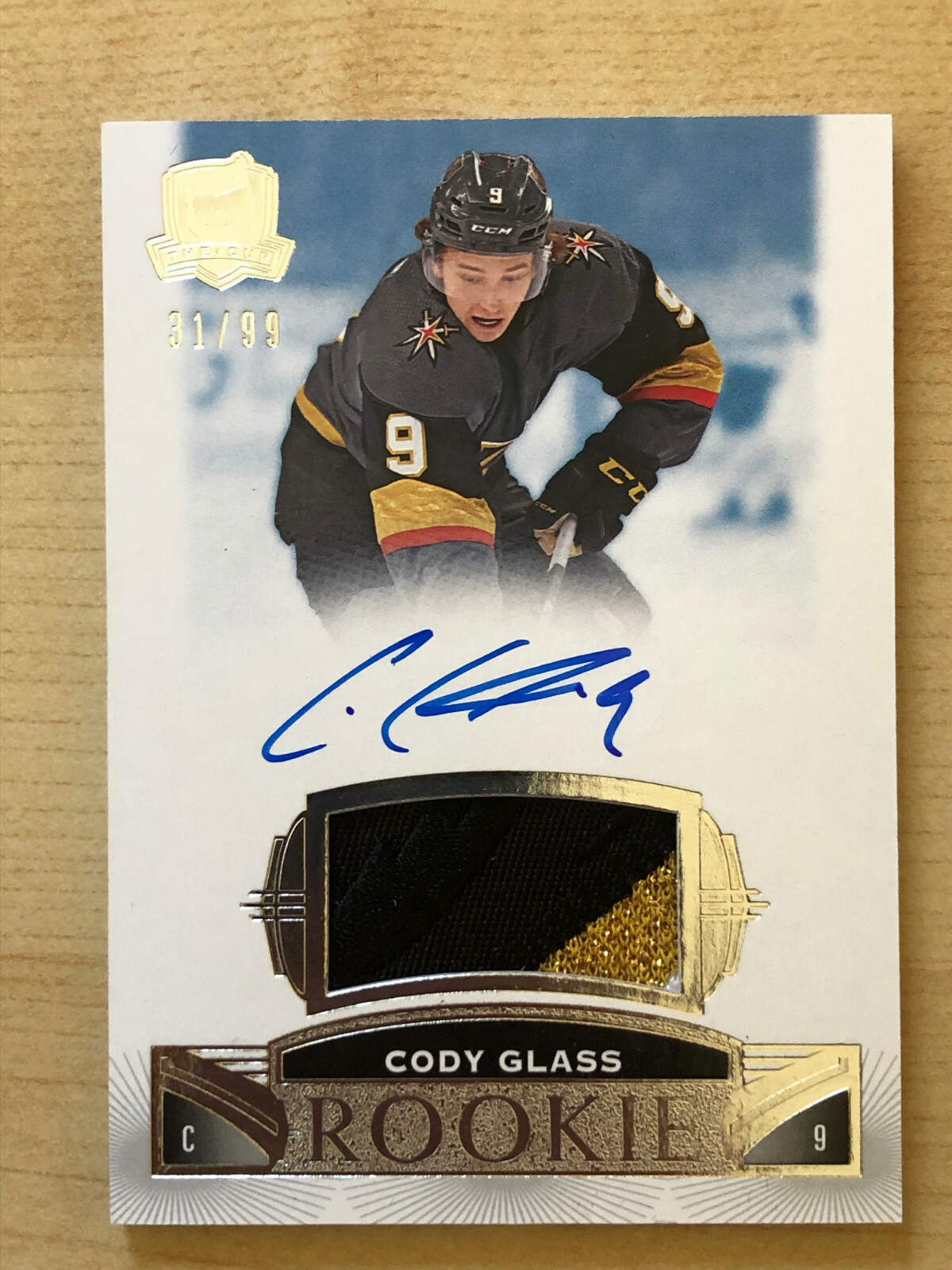 2019-20 The Cup Rookie Auto Patch CODY GLASS 63 #31/99 Vegas Golden ...
