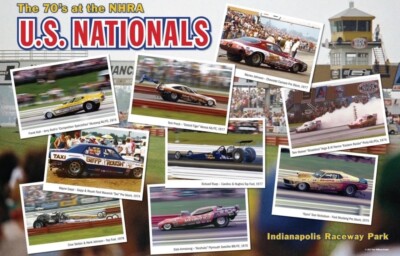 VRHTF VTG VERY COOL NHRA 1970's US NATIONALS DRAG RACING 30"x 20" PHOTO ...