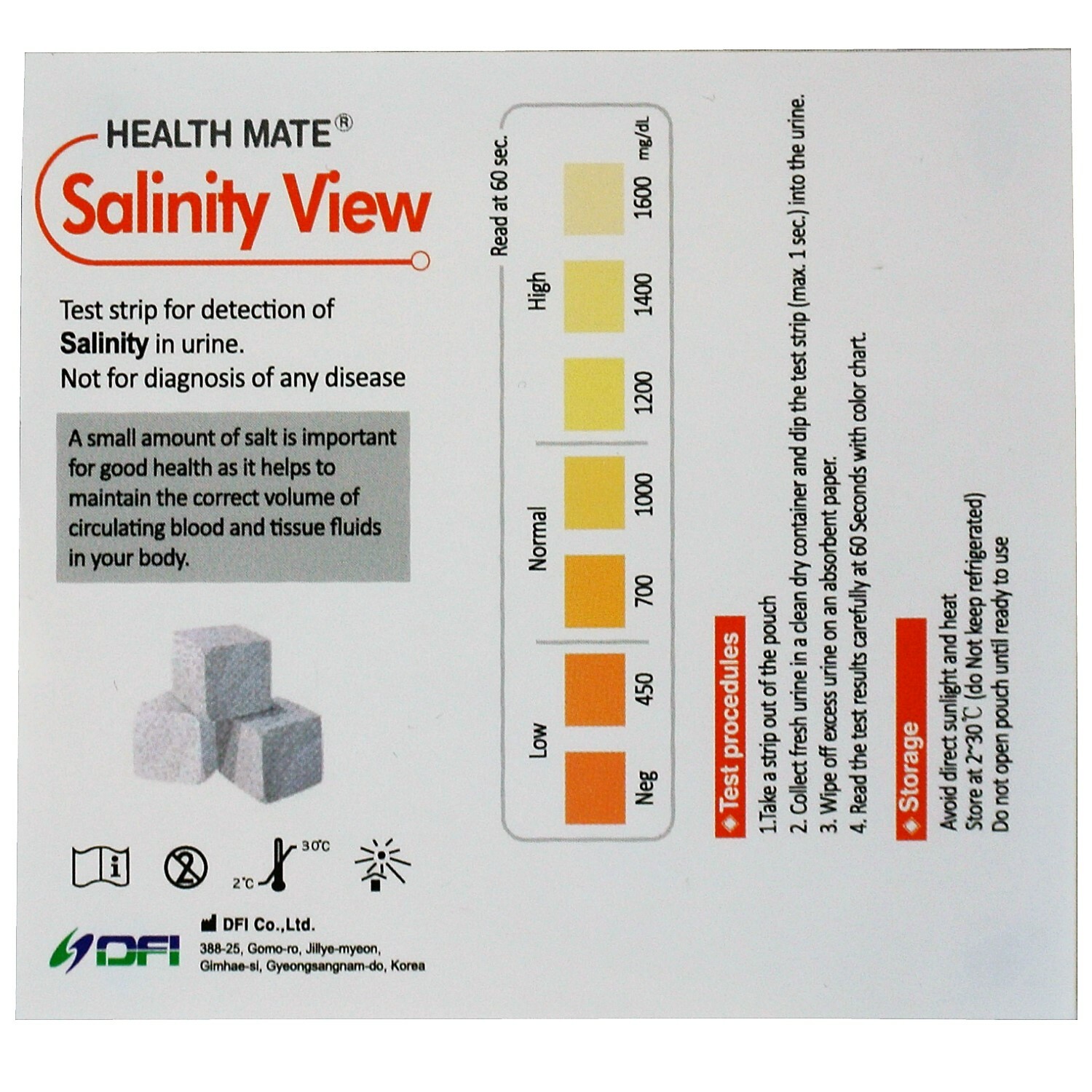 Salinity Tester Kit Urine Salt Testing Strips | eBay