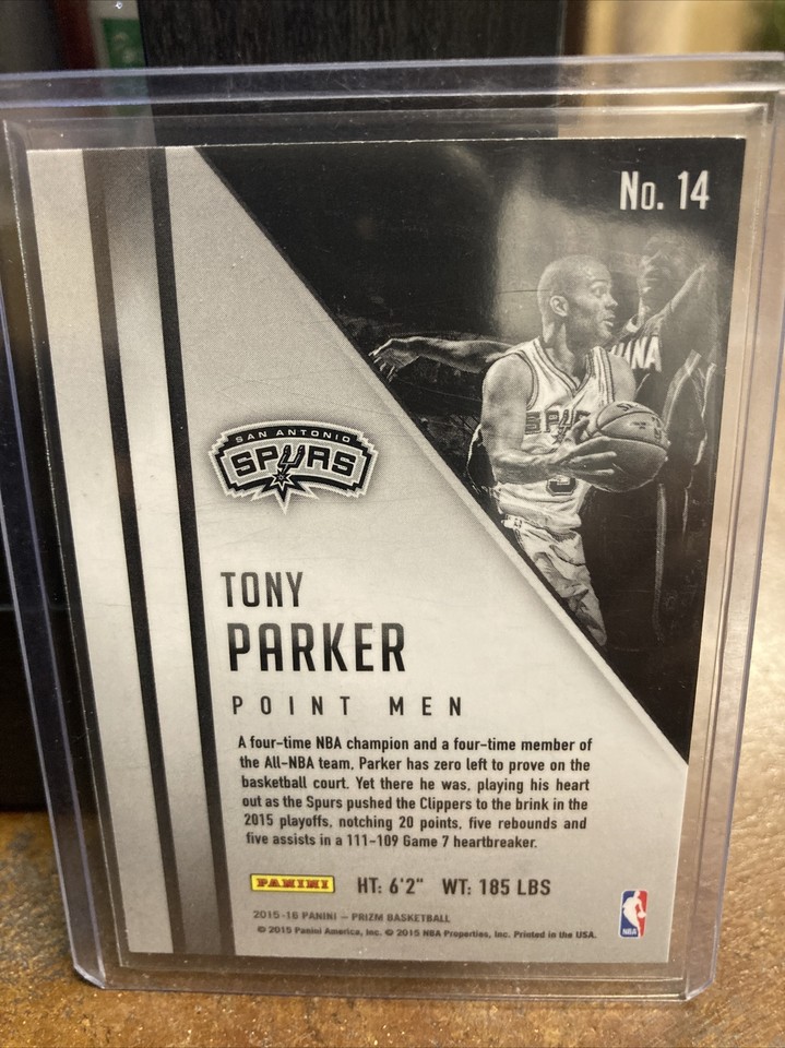 Tony Parker 2015-16 Panini Prizm Basketball Point Men San Antonio Spurs ...