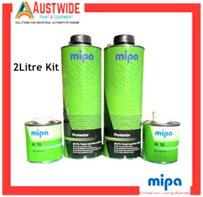 Mipa 2K Protector 2L Kit BLACK KIT Bed Liner VS UPOL RAPTOR FREE GUN X1 ...