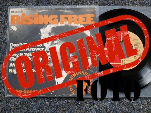 7" EP Single Vinyl Tom Robinson - Rising free/ Sing if you're glad to ...
