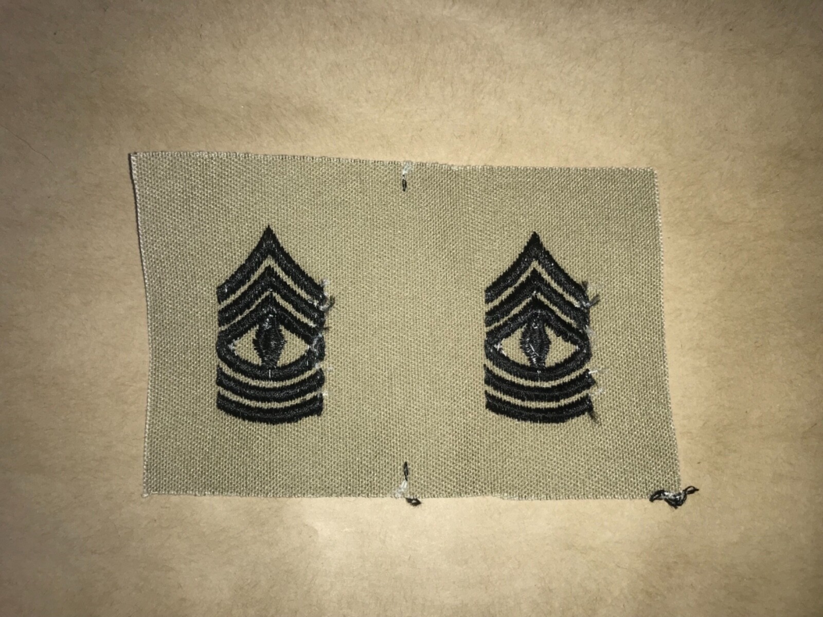 US ARMY DESERT TAN PATCH COLLAR RANKS FIRST SERGEANT CAMO BDU SHIRT SEW ...