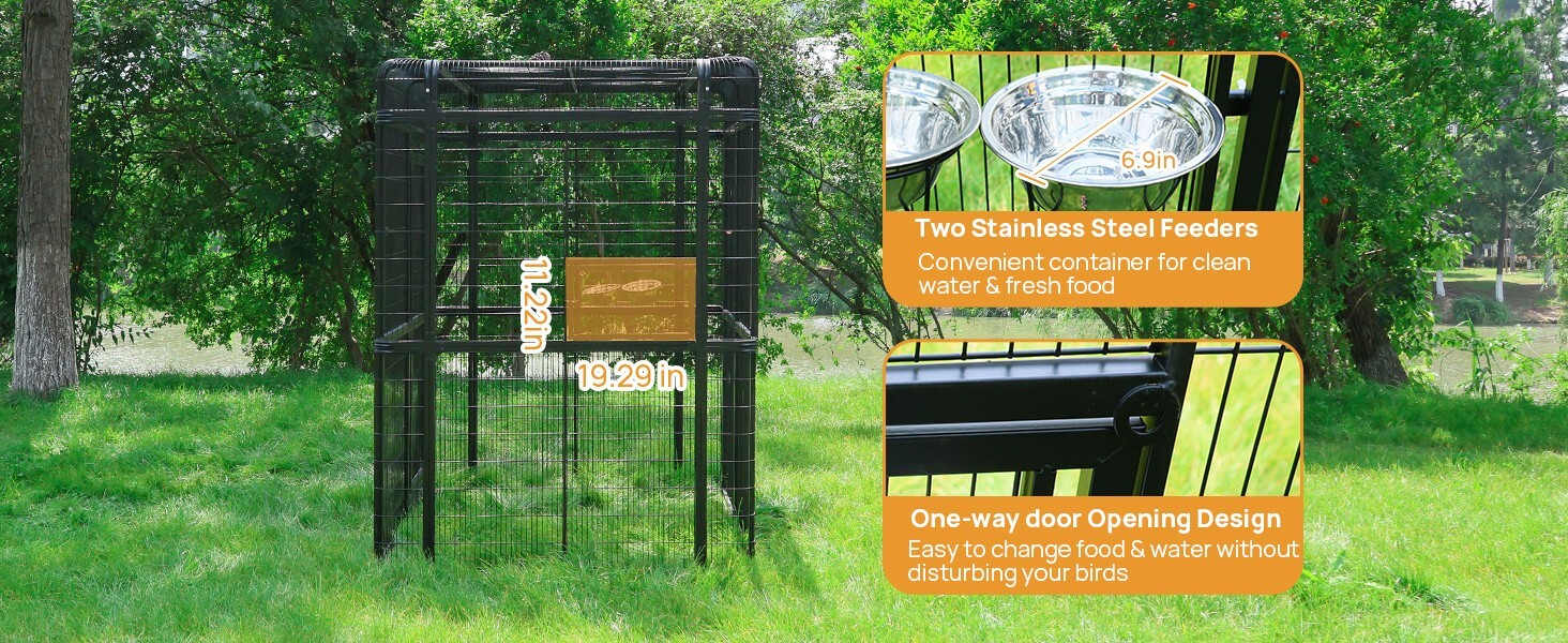 7.2ft Large Walk in Bird Cage Huge Parrot Macaw Aviary Finch Outdoor ...