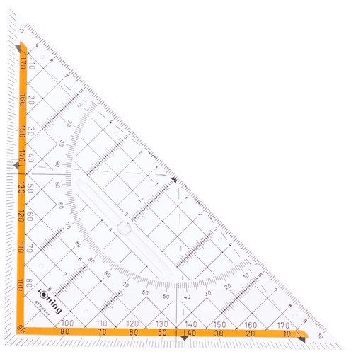 Rotring Centro Large Geometry Set Square with Handle 23cm 1 count (Pack ...