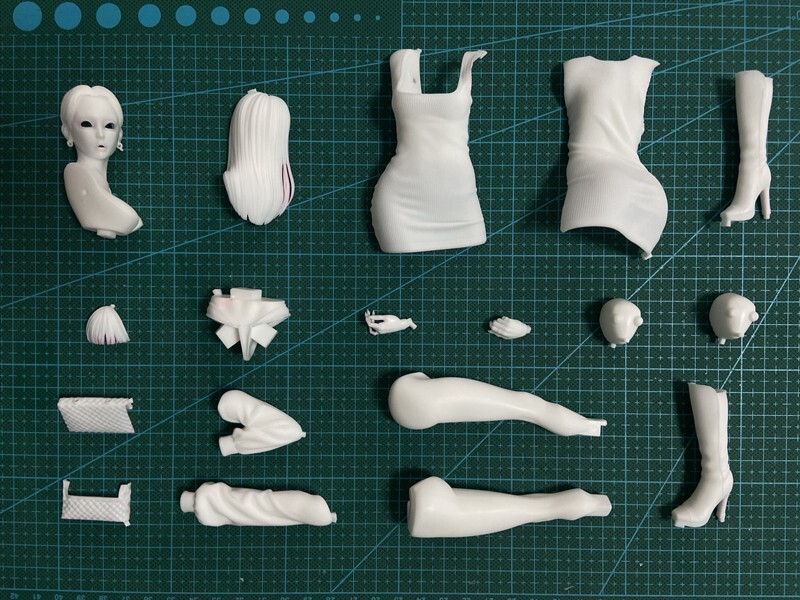 Resin Figure Kit 1/8 Mika Unpainted Garage Resin Kit | eBay