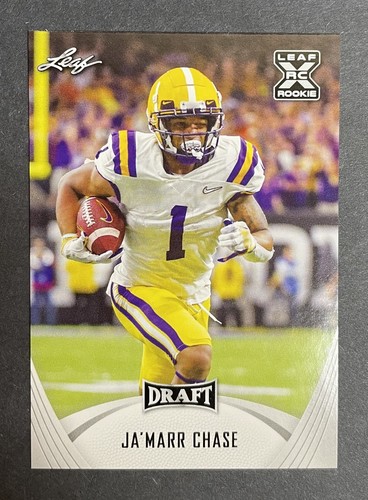2021 Leaf Draft Football JAMARR CHASE ROOKIE CARD RC LSU Bengals #31 | eBay