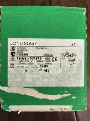 Schneider Electric TeSys LC1D25G7 Non-Reversing Contactor 25A 3 Pole ...