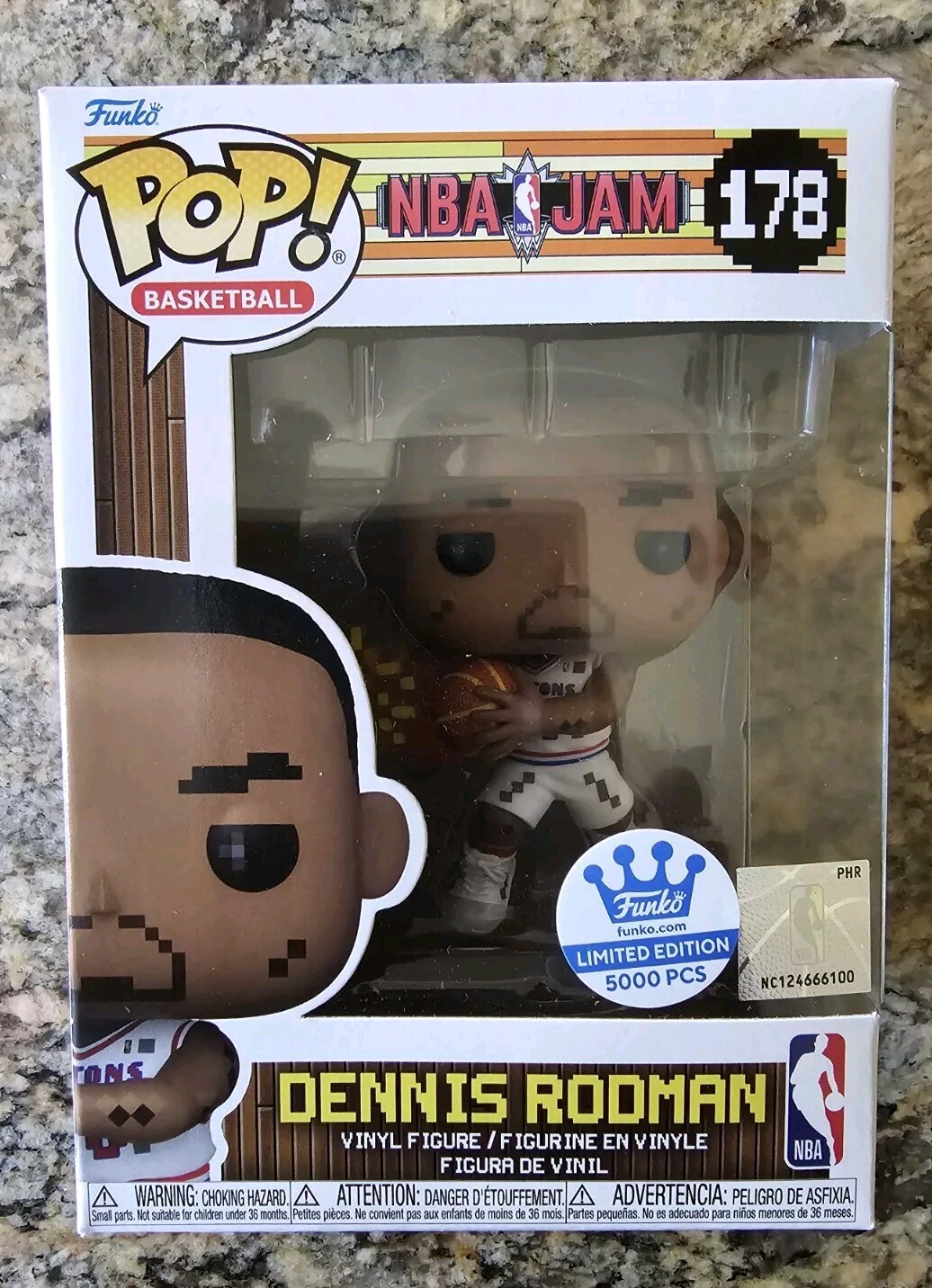Funko Pop! #178 Dennis Rodman NBA Jam Detroit Pistons Funko-Shop LE 5K ...