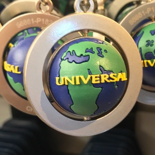 Universal Studios Exclusive Spinning Globe Metal Keychain New | eBay