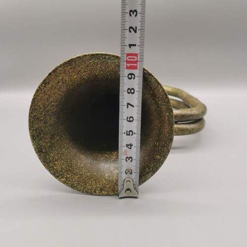 Old Chinese brass copper handmade horn Military bugle statue | eBay