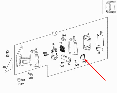 NEW MB SPRINTER 906 RIGHT WING MIRROR TURN INDICATOR A0018229020 | eBay