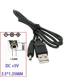 USB-A to 3.5mm 5V DC Barrel Jack Male Supply Charger Power Cable ...