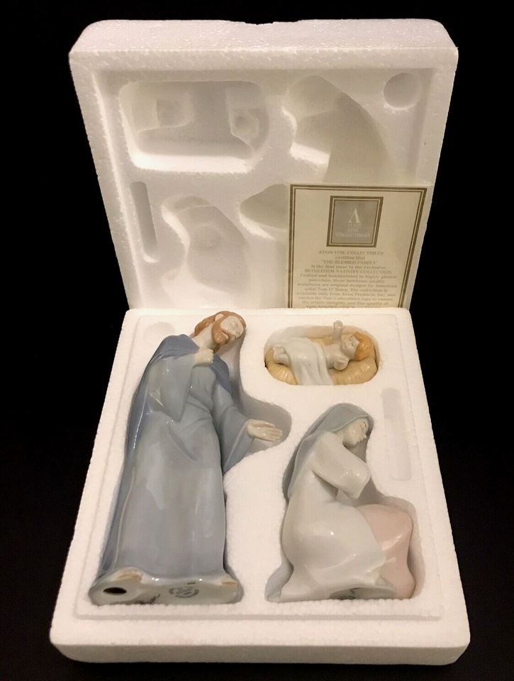 AVON NATIVITY - COMPLETE SET of 8pc - O'Brien 1992-94 - ALL BOX FOAM ...