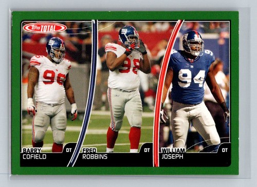 2007 Topps Total - #65 William Joseph, Fred Robbins, Barry Cofield for ...