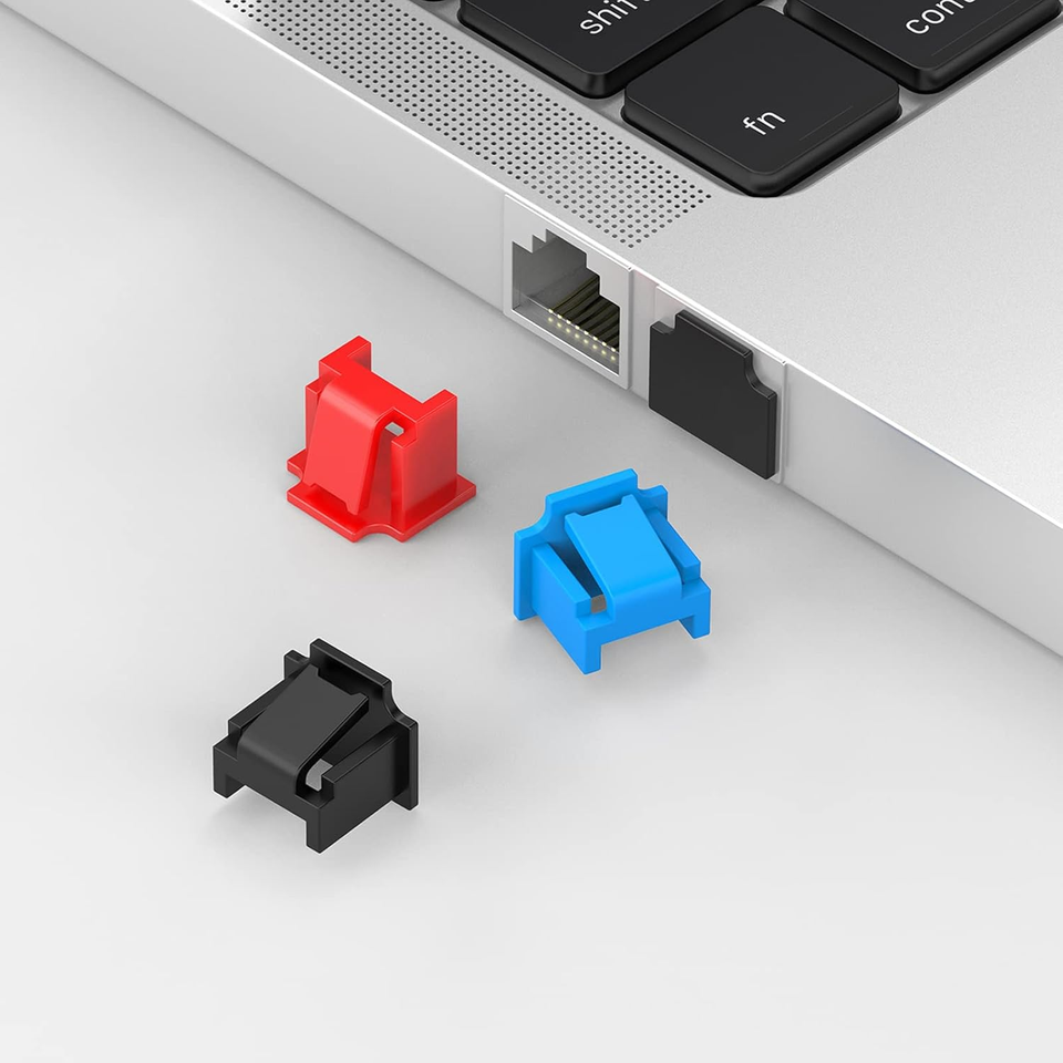 10Pcs RJ45 Jack Dust Cover, Reusable,Rj45 Dust Cover Cap,Rj45 anti Dust ...