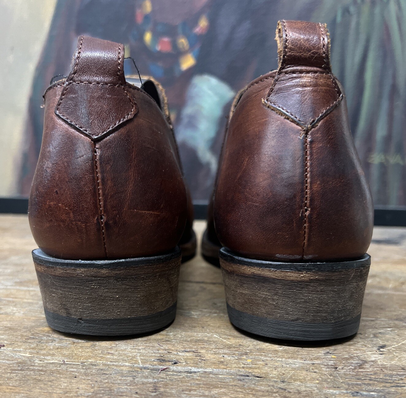 FRYE Billy Shooties Women's 9.5 B Brown Burnished Toe… - Gem