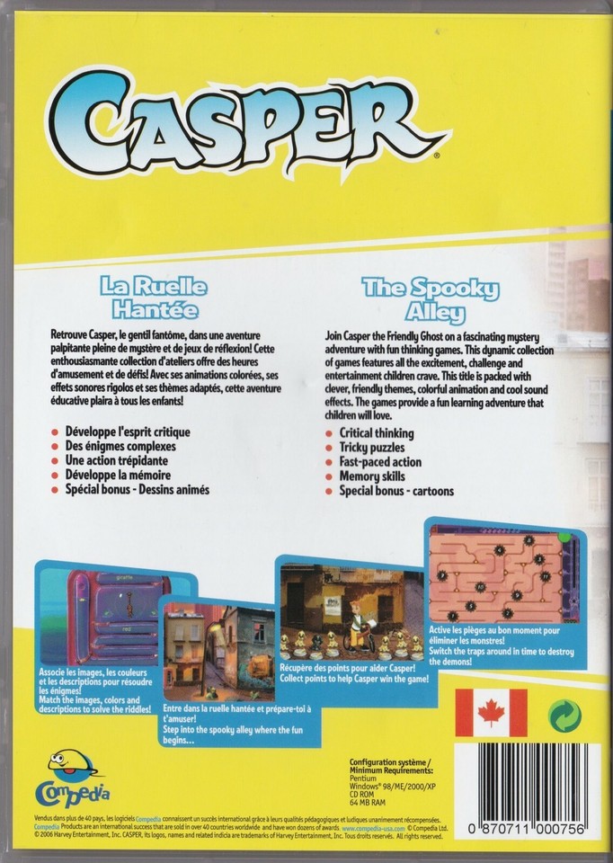 Casper: The Spooky Alley/ La Ruelle Hantee(New PC Game) | eBay
