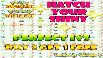 SHINY POKEMON EGGS 6IVS - HATCH YOUR SHINY WITH ABILITY PATCH SCARLET ...