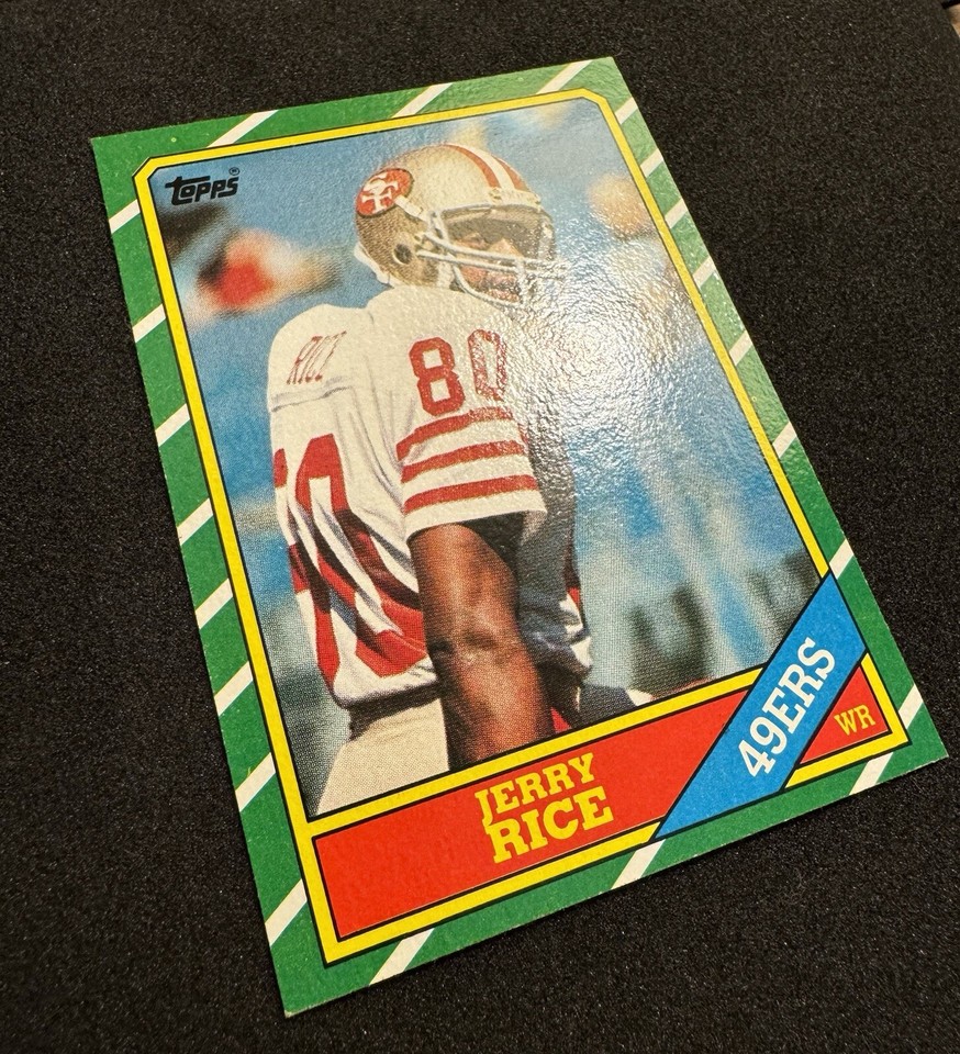 1986 Topps #161 Jerry Rice San Francisco 49ers RC Rookie “D” on ...